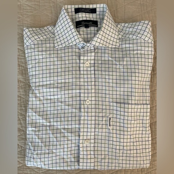 Faconnable | Shirts | Faconnable Vintage Tattersall Print Spread Collar ...